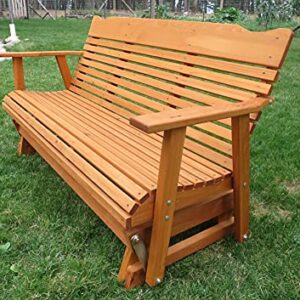 Kilmer Creek Rustic Finished 5' Cedar Porch Glider, Amish Crafted