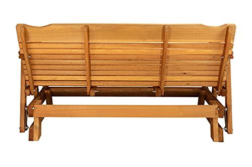 Kilmer Creek Rustic Finished 5' Cedar Porch Glider, Amish Crafted