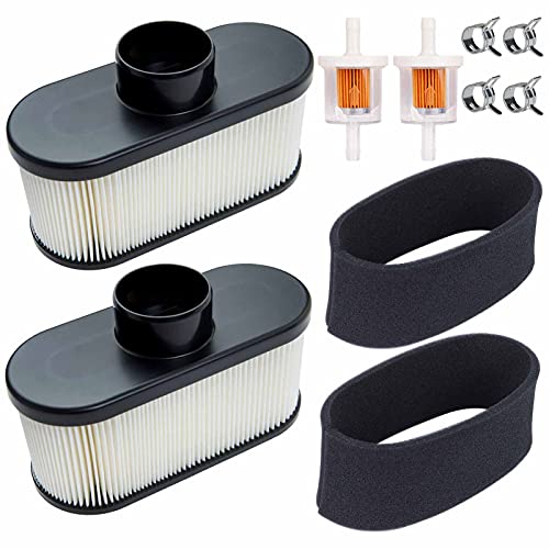 HOODELL 2 Pack 11013-7047 Air Filter with Pre Filter - for Kawasaki FR651V FR691V FR730V Engine Hustler Husqvarna Gravely Lawn Mower Tractor Air Filter