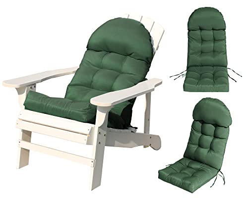 COSNUOSA Rocking Chair Cushion High Back Adirondack Chair Cushion Waterproof Patio Cushions for Outdoor Furniture Dark Green