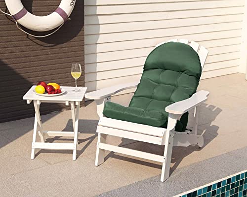 COSNUOSA Rocking Chair Cushion High Back Adirondack Chair Cushion Waterproof Patio Cushions for Outdoor Furniture Dark Green