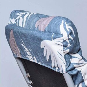 67 Inch Patio Lounge Chair Cushion, Indoor/Outdoor Floral Printed Lounger Cushions with Ties and Top Cover Non-Slip High Back Chair Cushions