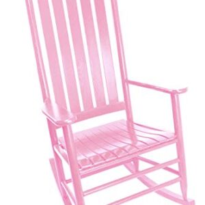 Dixie Seating Asheville Wood Rocking Chair No. 907SRTA Coastal Pink