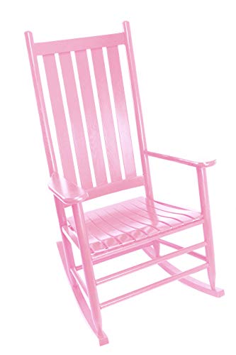 Dixie Seating Asheville Wood Rocking Chair No. 907SRTA Coastal Pink