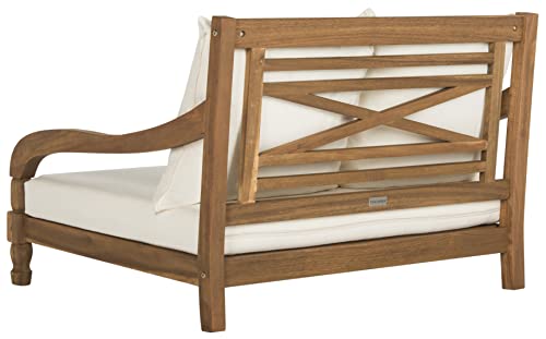 Safavieh PAT6740A Outdoor Collection Pomona Lounger, Natural/Beige