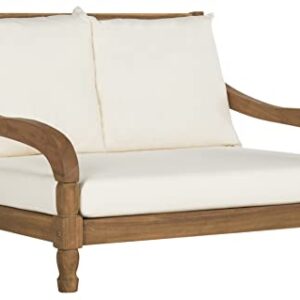 Safavieh PAT6740A Outdoor Collection Pomona Lounger, Natural/Beige