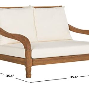 Safavieh PAT6740A Outdoor Collection Pomona Lounger, Natural/Beige