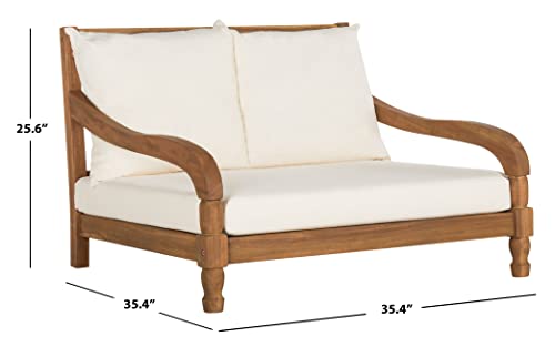 Safavieh PAT6740A Outdoor Collection Pomona Lounger, Natural/Beige