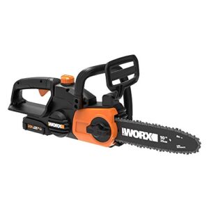 worx wg322 20v power share 10″ cordless chainsaw with auto-tension