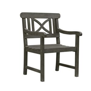 vifah v1298 renaissance outdoor hand-scraped hardwood armchair