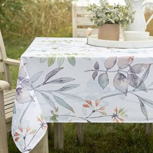 Benson Mills Indoor-Outdoor Spillproof Fabric Tablecloth for Spring/Summer/Party/Picnic (60" x 84" Rectangular, Botanica)