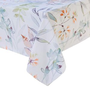 Benson Mills Indoor-Outdoor Spillproof Fabric Tablecloth for Spring/Summer/Party/Picnic (60" x 84" Rectangular, Botanica)