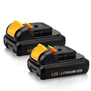 pdstation 2pack dcb120 battery 3000mah replacement for dewalt 12v max batteries compatible with dewalt 12v battery lithium ion power tools dcb120 dcb123 dcb127 dcb122 dcb124 dcb121 dcb126