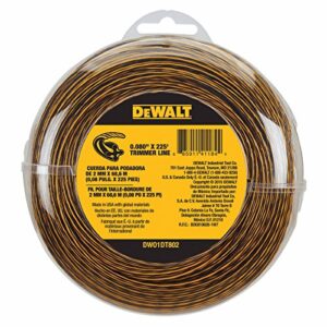 dewalt dewalt-dwo1dt802-3/pack dwo1dt802 string trimmer line, 0.080-inch, 3pack (225-feet), brown