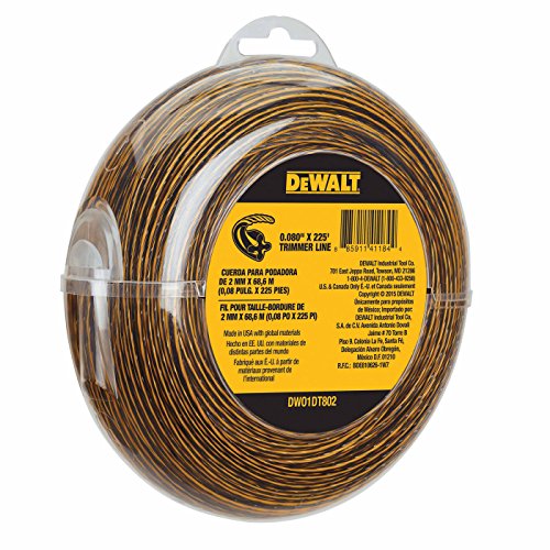 DEWALT DEWALT-DWO1DT802-3/PACK DWO1DT802 String Trimmer Line, 0.080-Inch, 3Pack (225-Feet), Brown