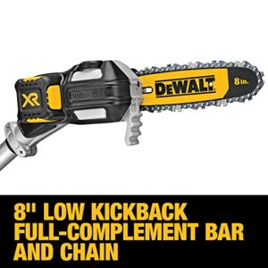 DEWALT 20V MAX* Pole Saw and Hedge Trimmer Attachment, 15-foot Reach, Brushless, Tool-Only (DCPS620B & DCPH820BH)