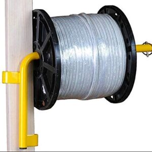 Angel Guard Spool Tools Stud Winder - The Easy to Install, Portable, All Steel Spool Holder Wire Dispenser for Fast Load Dispensing of Wire Reels, Coils, Cables, & More - Holds Up To 100 Pounds