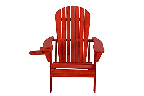 WUnlimited SW2101RDSET2 Set Adirondack Chairs, Red 27.75 x 33 x 33.75