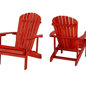 WUnlimited SW2101RDSET2 Set Adirondack Chairs, Red 27.75 x 33 x 33.75