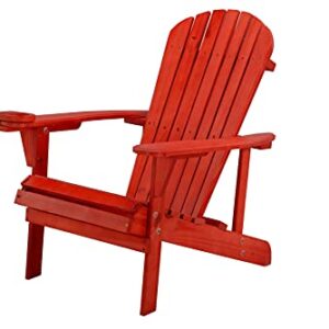 WUnlimited SW2101RDSET2 Set Adirondack Chairs, Red 27.75 x 33 x 33.75