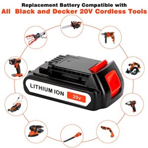 Lipop 2Packs 3.5Ah Replacement Battery for Black and Decker 20V Lithium Battery LBXR20 Batteries Compatible with Black Decker 20v Battery LB20 LBX20 LST220 LBXR2020-OPE LB2X4020 Cordless Power Tools