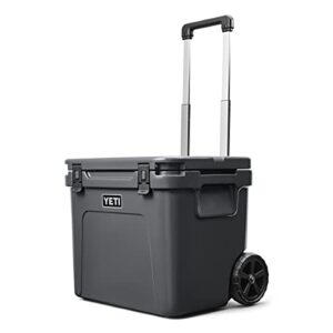 yeti roadie 60 wheeled cooler with retractable periscope handle, charcoal