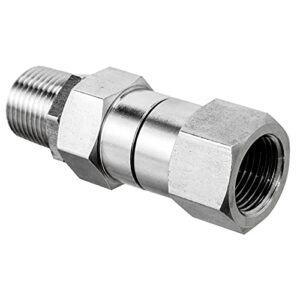 raincovo pressure washer swivel, 3/8 inch npt thread pressure washer fittings, 5000 psi, stainless steel