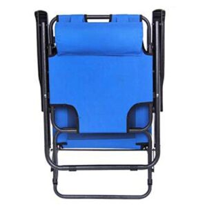 Tenozek Folding Beach Lounge Chair, Portable Outdoor Zero Gravity Chair Camping Reclining Chairs Patio Pool Beach Chaise Lawn Recliner (2 Pieces, Blue)