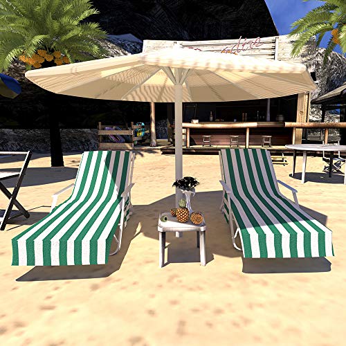 Beach Chair Cover,Pool Chaise Lounge Chair Cover with Pockets,Microfiber Chaise Lounge Chair Towel Cover for Hotel Vacation Sunbathing Garden Lawn Chair,No Sliding,Quick Drying.