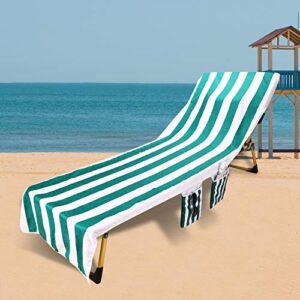 Beach Chair Cover,Pool Chaise Lounge Chair Cover with Pockets,Microfiber Chaise Lounge Chair Towel Cover for Hotel Vacation Sunbathing Garden Lawn Chair,No Sliding,Quick Drying.