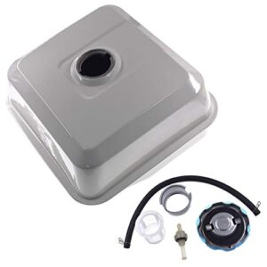 NAVARME Gas Fuel Tank for GX390 13HP GX340 11HP Honda Pressure Washer Chrome Gas Cap Fuel Filter