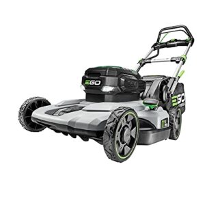 ego power+ lm2142sp 21-inch 56-volt lithium-ion cordless electric dual-port walk behind self propelled lawn mower with two 5.0 ah batteries & charger included