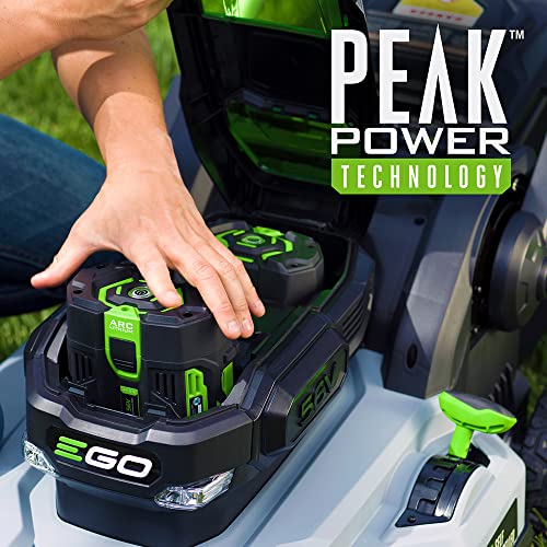 EGO Power+ LM2142SP 21-Inch 56-Volt Lithium-Ion Cordless Electric Dual-Port Walk Behind Self Propelled Lawn Mower with Two 5.0 Ah Batteries & Charger Included