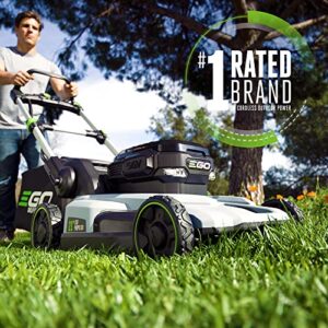 EGO Power+ LM2142SP 21-Inch 56-Volt Lithium-Ion Cordless Electric Dual-Port Walk Behind Self Propelled Lawn Mower with Two 5.0 Ah Batteries & Charger Included