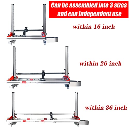 Zozen Chainsaw Mill, Sawmill - Saw Mill Portable Sawmill, Can be Assembled into 3 sizes for Independent Use, Suitable for 14-36inch, A Flexible Cutting Guide System for Builders and Woodworker.