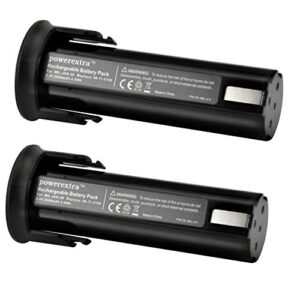 powerextra 2pack 2.4v 2000mah nicd backup battery for milwaukee 48-11-0100 6550-20