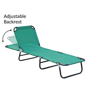 totoshop Outdoor Sun Chaise Lounge Recliner Patio Camping Cot Bed Beach Pool Chair Fold