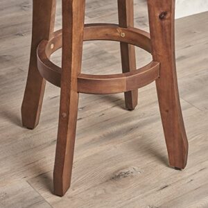 Christopher Knight Home Ruthie Indoor Acacia Wood Barstools, 2-Pcs Set, Dark Brown