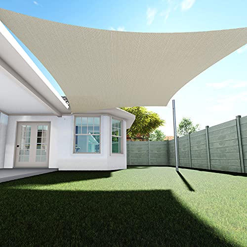 TANG Sunshades Depot 12' x 12' U-V Block Sun Shade Sail Perfect for Outdoor Patio Garden Pergola Gazebo Canopy Deck Playground Preschool Heavy Duty 180GSM Customize Made Size