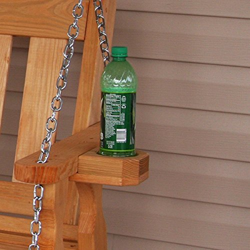 Amish Casual Heavy Duty 800 Lb Mission 5ft. Treated Porch Swing with Cupholders - Cedar Stain