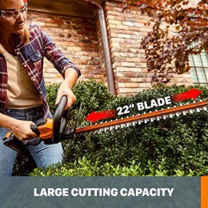 Worx WG323 20V Power Share 10" Cordless Pole/Chain Saw with Auto-Tension (Battery & Charger Included) and WG261.9 20V Power Share 22" Cordless Hedge Trimmer (Tool Only)