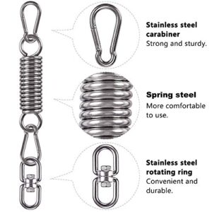 WAREMAID Hammock Chair Hanging Kit Swing Spring Hardware, Heavy Duty Suspension Swivel Hanger Hook for Punching Bags, Heavy Bag, Hanging Chair, Swing Seat, Rocking Seat, Porch Swing, Garden, 550 LB