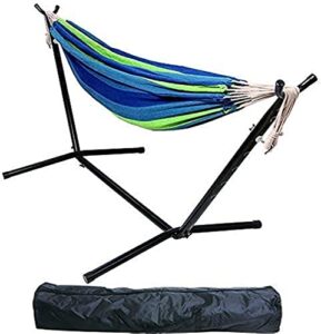 balancefrom double hammock with space saving steel stand and portable carrying case, 450-pound capacity