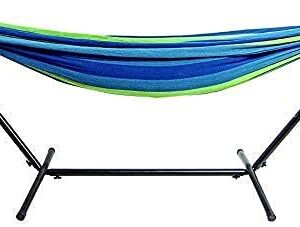 BalanceFrom Double Hammock with Space Saving Steel Stand and Portable Carrying Case, 450-Pound Capacity