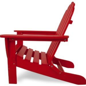 POLYWOOD AD5030SR Classic Folding Adirondack Chair, 38.5" H x31.25 W x 33.5" D, Sunset Red