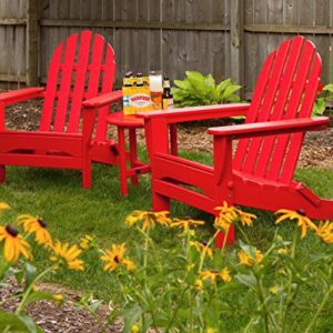 POLYWOOD AD5030SR Classic Folding Adirondack Chair, 38.5" H x31.25 W x 33.5" D, Sunset Red