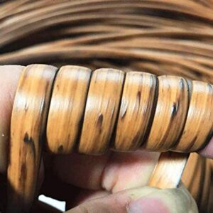 Wood Grain Flat Synthetic Rattan Repair Material Plastic Rattan Wicker Repair Kit Wicker Patio Furniture Repair, Used for Weaving and Repairing Chairs, Tables, Storage Baskets