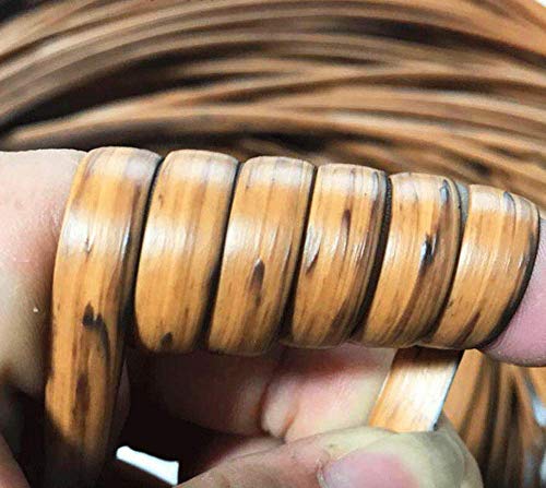 Wood Grain Flat Synthetic Rattan Repair Material Plastic Rattan Wicker Repair Kit Wicker Patio Furniture Repair, Used for Weaving and Repairing Chairs, Tables, Storage Baskets