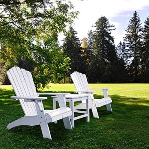 PIKAQTOP Folding Adirondack Chair, Wooden Accent Furniture with Arms, Solid Wooden Weather Resistant Patio Chairs Lounger Chair Lawn Chair for Deck, Backyard, Garden, Patio