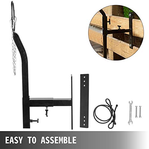 VEVOR Livestock Stand Steel Gate Attachment Nose Loop Headpiece, 9.8inch Height and Trimming Stand 5.9inch Length Adjustable, Nose Loop Goat Trimming Stands, Sheep Shearing Stand, for Sheep & Goats